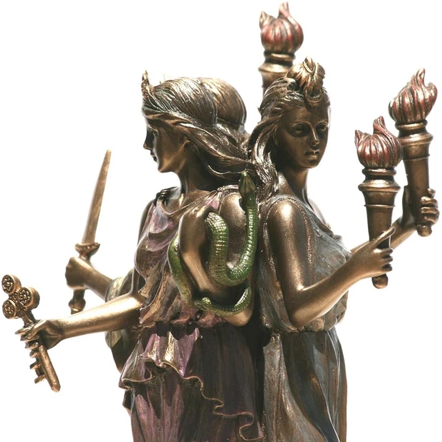 ECATE TRIPLA DEA Greca della Magia (statua in Bronzo Fuso Freddo 30cm ...