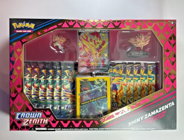 POKEMON CARD CROWN Zenith Box Shiny Zamazenta Premium Figure Collection ...