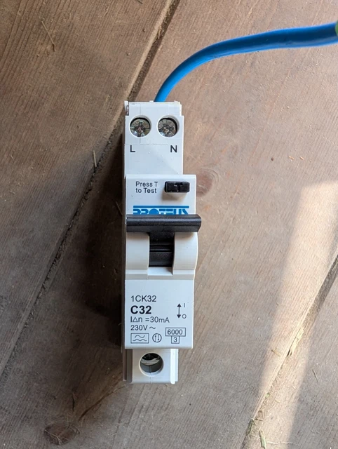 PROTEUS 32A DOUBLE Pole 1 Module Bidirectional C Curve 6kA - New £18.40 - PicClick UK