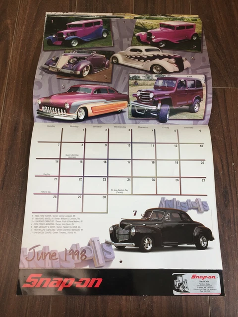 1998 SNAP SHOTS Snap On Tools Calendar $19.99 - PicClick CA