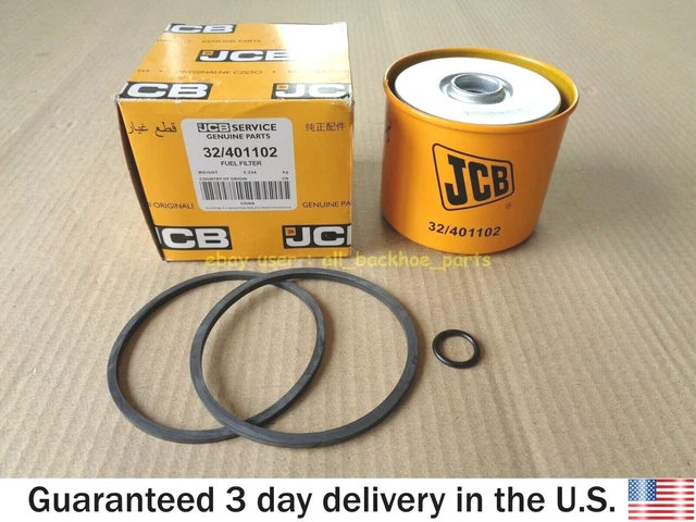 JCB BACKHOE - Genuine Jcb Fuel Filter Element W. O Rings (32/400701 32/ ...
