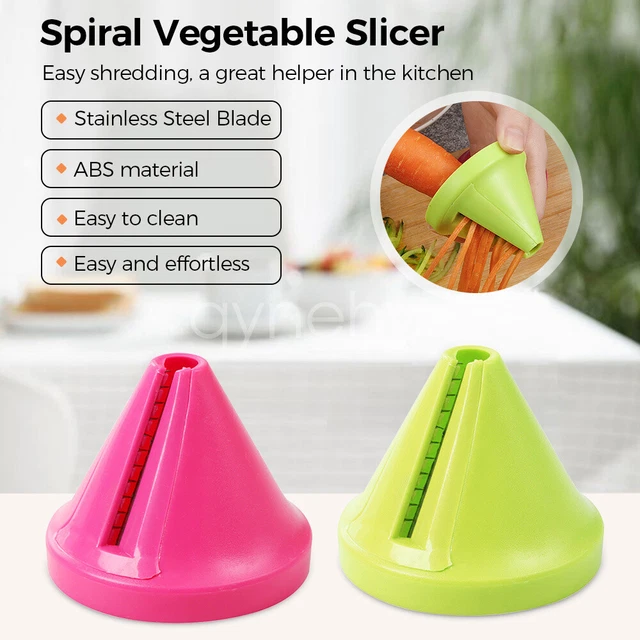 2PCS FRUIT VEGETABLE Spiral Shredder Peeler Multi-Functional Manual ...