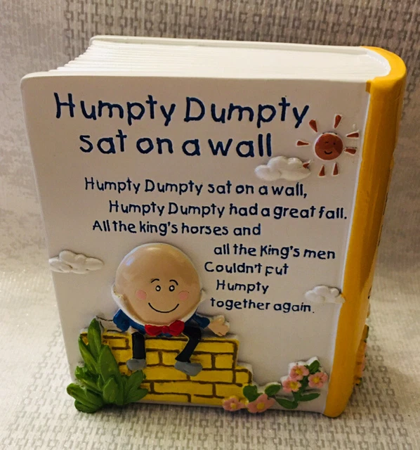 MONEY BOX Bank Nursery Rhyme Humpty Dumpty Ceramic Vintage Shudehill ...