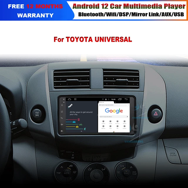 ANDROID 12 HEAD Unit for Toyota Corolla Vios RunX RAV4 Car Stereo Radio ...
