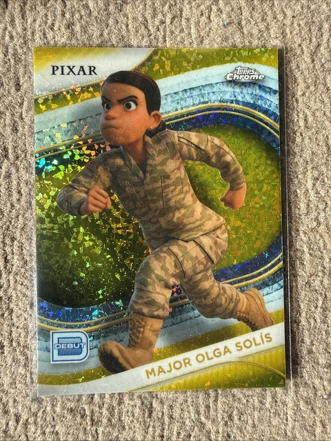 TOPPS DISNEY CHROME 2025 Major Olga Solis DEBUT Yellow Refractor Elio £ ...