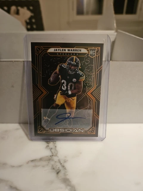 JAYLEN WARREN PANINI Obsidienne Orange Etch Auto /99 Pittsburgh ...