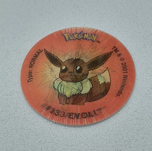 POG POKÉMON 112 Evoli 3D Nintendo Pogs Kini Slammers Cap Caps Cheetos ...