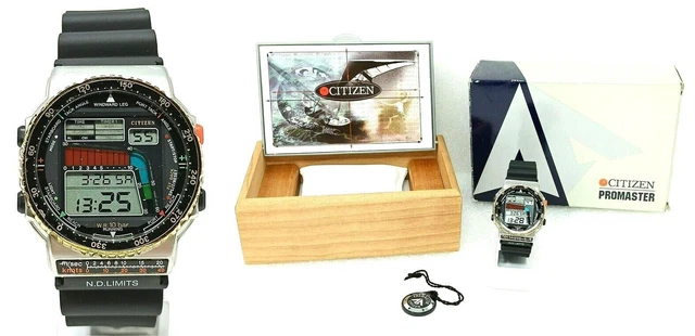 OROLOGIO CITIZEN D120 promaster windsurfing watch digital clock vintage ...