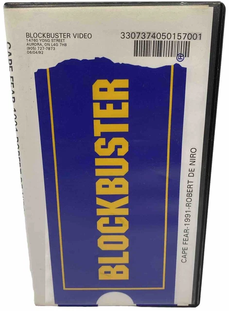 BLOCKBUSTER VIDEO CAPE Fear 1991 VHS Rental Movie Clamshell Case $149. ...