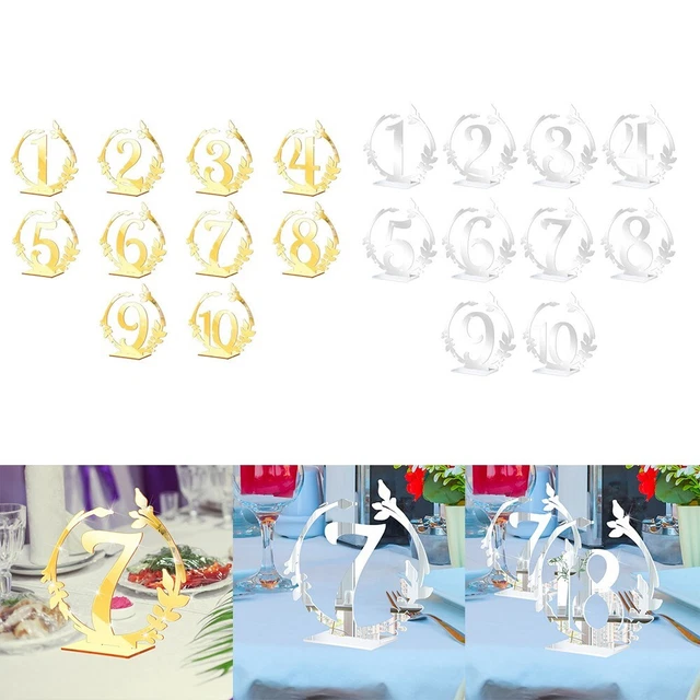 MODERN BANQUET TABLE Numbers Clear Acrylic Centerpiece Signs for ...