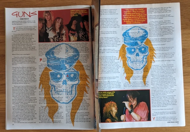 GUNS N' ROSES KERRANG! issue 286 April 1990 £9.73 - PicClick UK