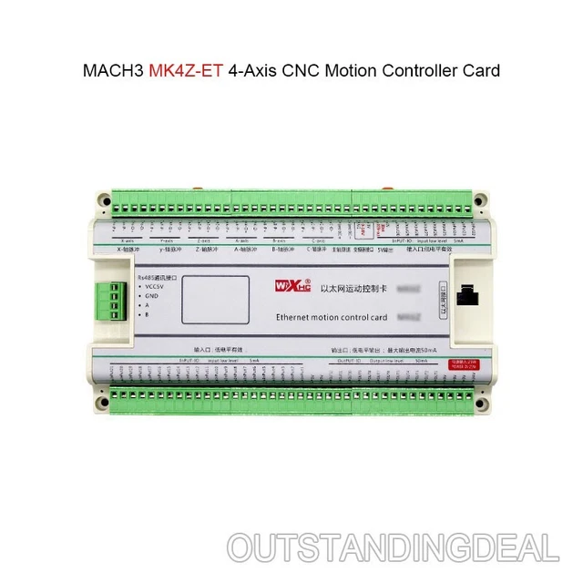 MACH3 MK4Z-ET 4-AXIS CNC Motion Controller Card Ethernet Interface ...