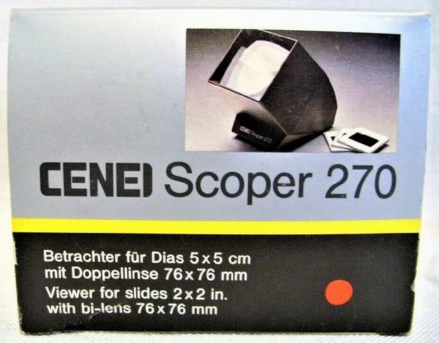 CENEI SCOPER 270 Diabetrachter Dia-Betrachter 5x5cm mit Doppellinse NEU ...