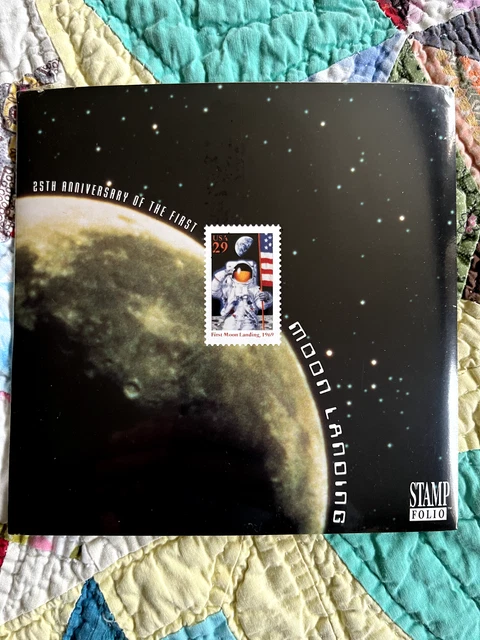 US 25TH ANNIVERSARY Of The First Moon Landing Stamp Folio 1994 Space ...