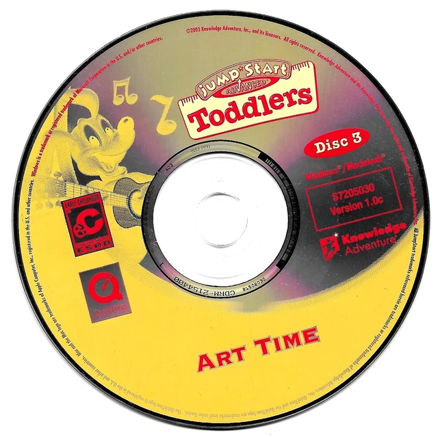 JUMPSTART ADVANCED TODDLERS PC CD-ROM Replacement Disc #3 Only 2003 $5. ...