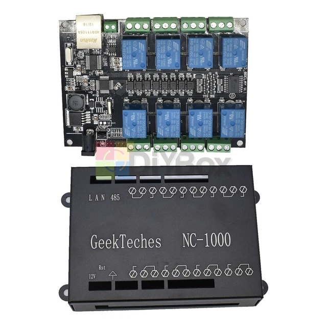 RJ45 TCP/IP REMOTE Control 8 Channel Relay 250VAC Network Controller NC ...