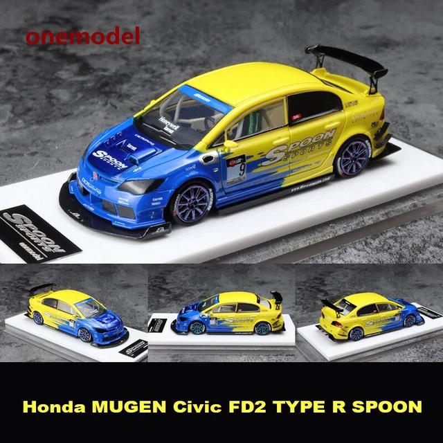 ONEMODEL 1:64 SCALE Honda MUGEN Civic FD2 TYPE R SPOON #9 Car Model ...