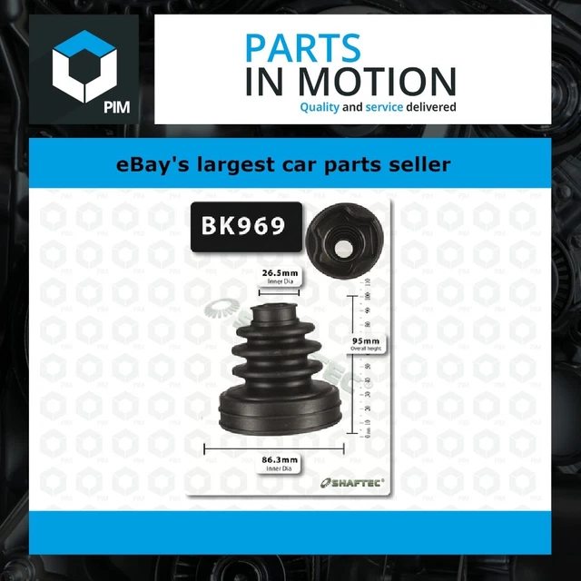 CV JOINT BOOT BK969 Shaftec C.V. Driveshaft Gaiter 46308386 46308489 ...