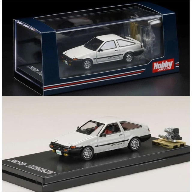 HOBBY JAPAN TOYOTA Sprinter Trueno AE86 White 1/64 Diecast Car w/ Engine Display $79.19 ...