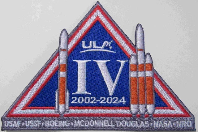 DELTA IV PROGRAM Commemorative Patch Usaf Ussf Boeing Ula Nasa Nro 2002 ...