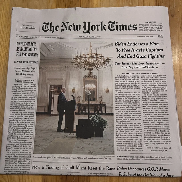 THE NEW YORK Times Paper June 1 2024 How a Finding Guilt Might Reset ...