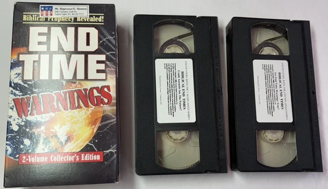 VHS BIBLICAL PROPHECY Revealed! End Time Warnings 2001 TWO tape set £5. ...