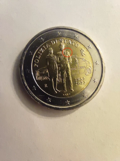2 EURO STATE Police 2022 Minting Error. £92.94 - PicClick UK