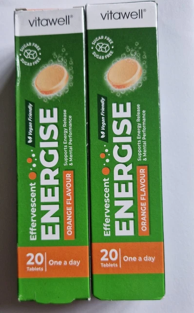 ENERGISER EFFERVESCENT TABLETS Orange 2 x 20 tablets £3.99 - PicClick UK