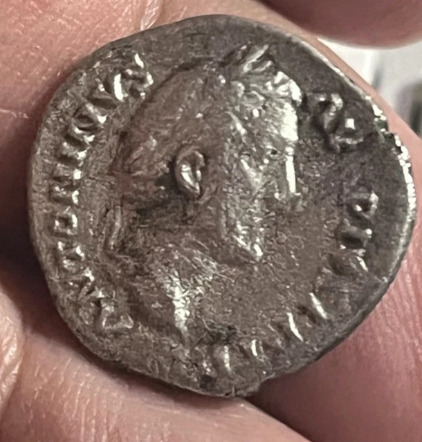 CINCIN19,DENARIO DE ANTONINO PIO,2,63gr (limpiado),flojo pero completo ...