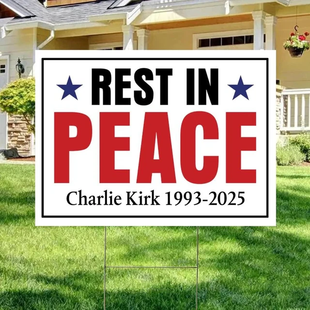 CHARLIE KIRK SUPPORT Yard Sign – True Patriot Political Outdoor Sign £ ...