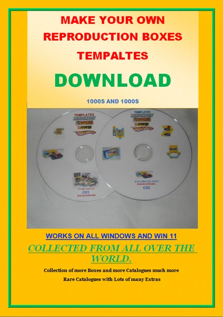 DIE CAST TEMPLATES Repro Boxes Blister Boxes For Matchbox Dinky Corgi ...