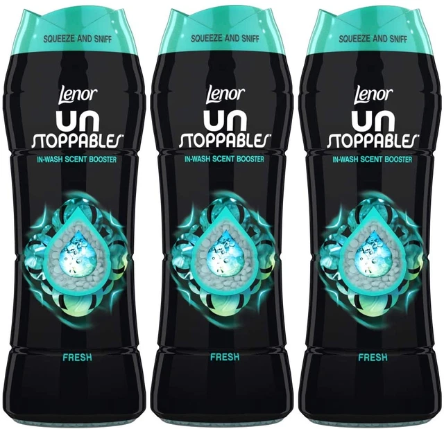 3 X LENOR Unstoppables In-Wash Laundry Scent Booster Beads 19 Washes ...