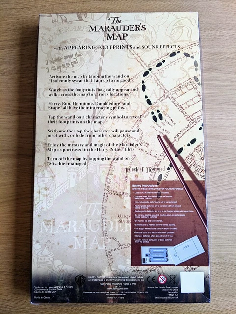 HARRY POTTER OFFICIAL Interactive Marauders Map Wand, Sound & Moving ...