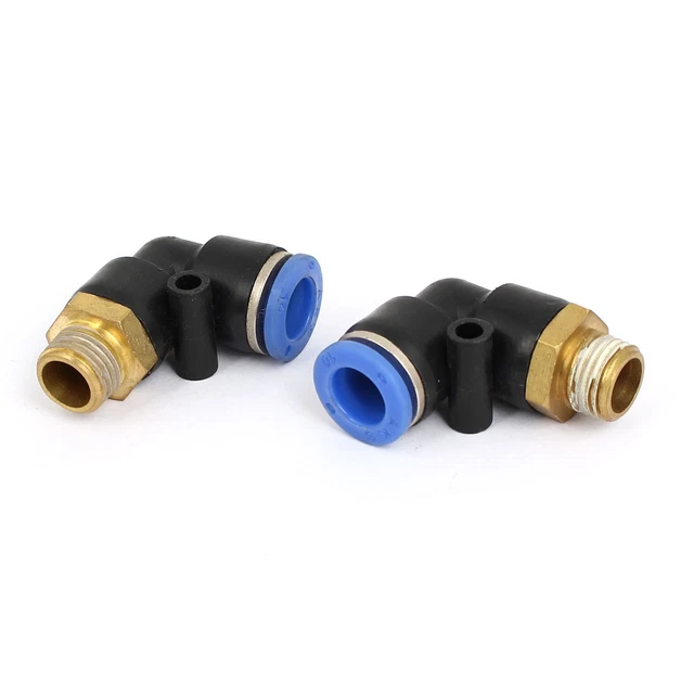 10MM TUBO 1/4BSP Roscado Macho Codo Unión Conexión Rápida Accesorios 2 ...