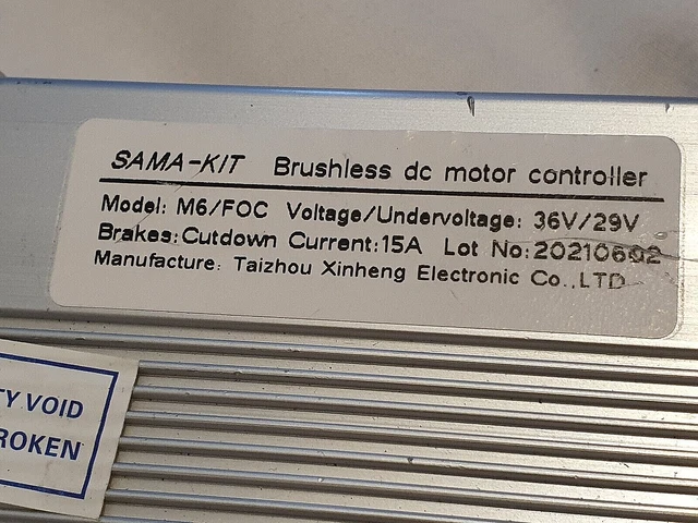 SAMA-KIT BÜRSTENLOSER DC Motor Controller MS/FOC 36V Abschaltstrom 15A ...