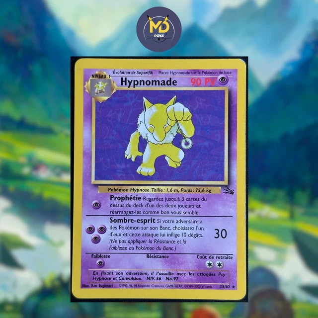 CARTE POKÉMON FRANÇAISE - Hypnomade Rare 23/62 - Wizard Fossile EUR 16 ...