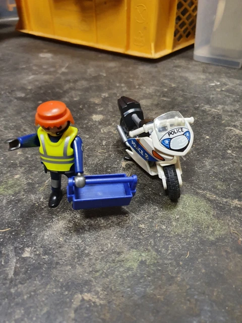 PLAYMOBIL ZUBEHÖR | Polizeimotorrad | Motorrad für Polizei mit Blaulicht EUR 3,00 - PicClick DE
