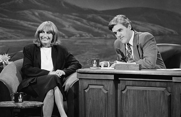 Penny Marshall During An Interview With Host Jay Leno On June 1992 Tv
