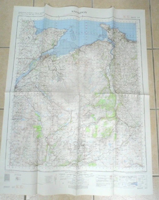 SNOWDEN MILITARY MAP 1959 sheet War Office Air Ministry original £12.50 ...