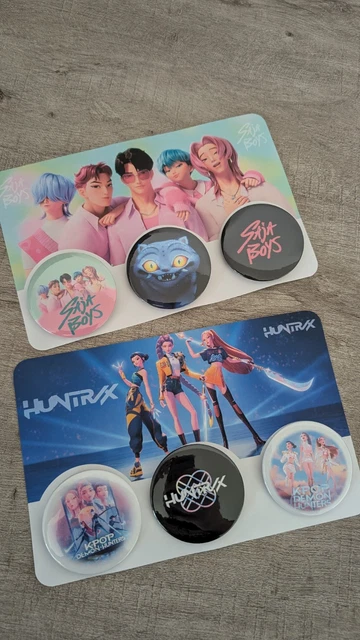 KPOP DEMON HUNTERS Pin BUTTONS!!! 🔥 Huntrix, Funny K-Pop SAJA boys On ...