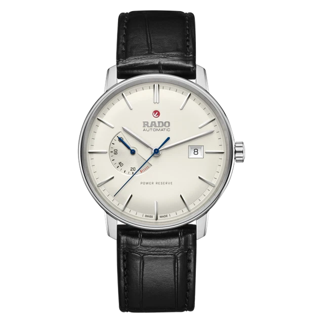 NEW RADO COUPOLE Classic Automatic Light Dial Leather Band Men's Watch ...