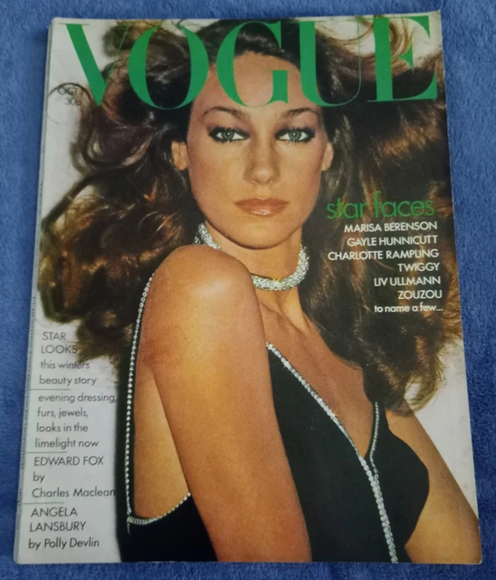VOGUE MAGAZINE OCTOBER 1973 MARISA BERENSON Twiggy WARHOL Vintage 70s Fashion £30.00 - PicClick UK