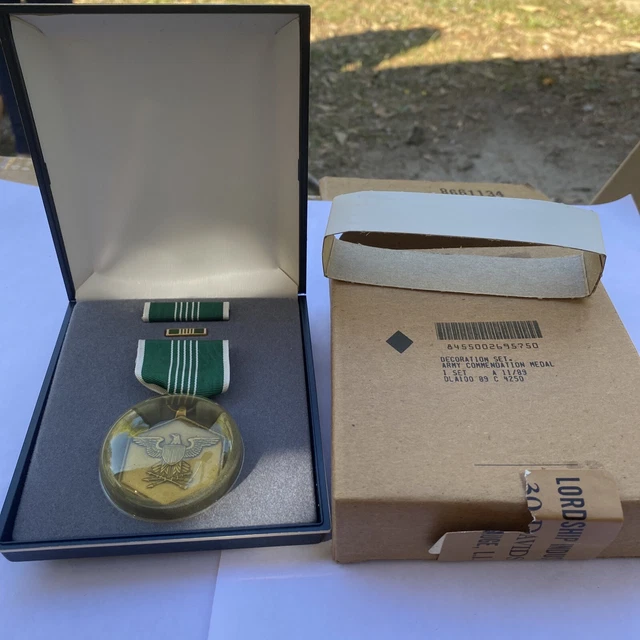 VINTAGE US ARMY Armed Forces "FOR MILITARY MERIT" Medal Ribbon Lapel ...