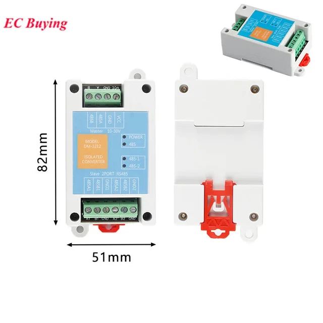 2 CHANNEL RS485 to RS485 Repeater, Photoelectric Optocoupler Isolation ...
