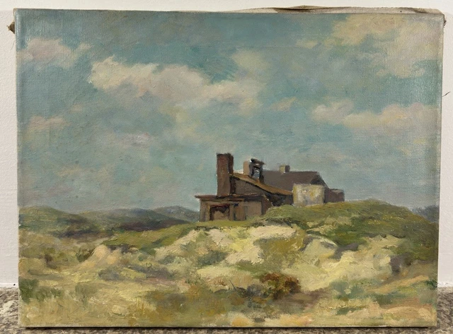 ANTIQUE OIL LANDSCAPE Postimpressionniste School French/Italian Xixe ...