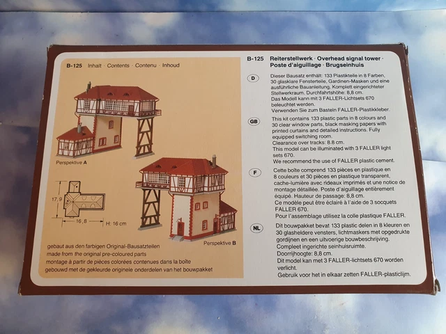 FALLER HO B - 125 Reiterstellwerk Club Modell gebaut OVP Anleitung ...