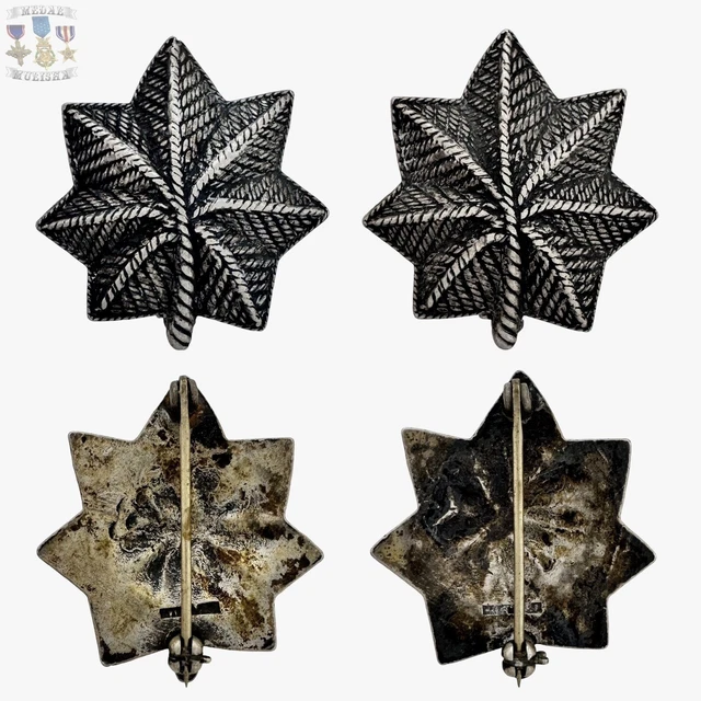 STERLING 1930’S US ARMY LIEUTENANT COLONEL RANK INSIGNIA 1-1/4” x 1-1/8 ...