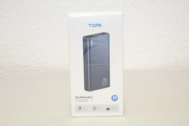 TOPK POWER BANK 20W PD3.0 Fast Charging 20000mAh New Invoice VAT £30.41 - PicClick UK