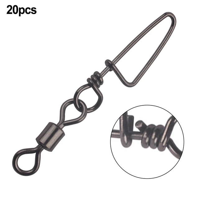 HEAVY DUTY INTERLOCK Pin Snap Swivels for Enhanced Fishing Success 20 ...
