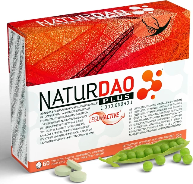 NATURDAO PLUS®60 DAO Tablets 3,000,000 HDU per Day Perfect Dosage with ...